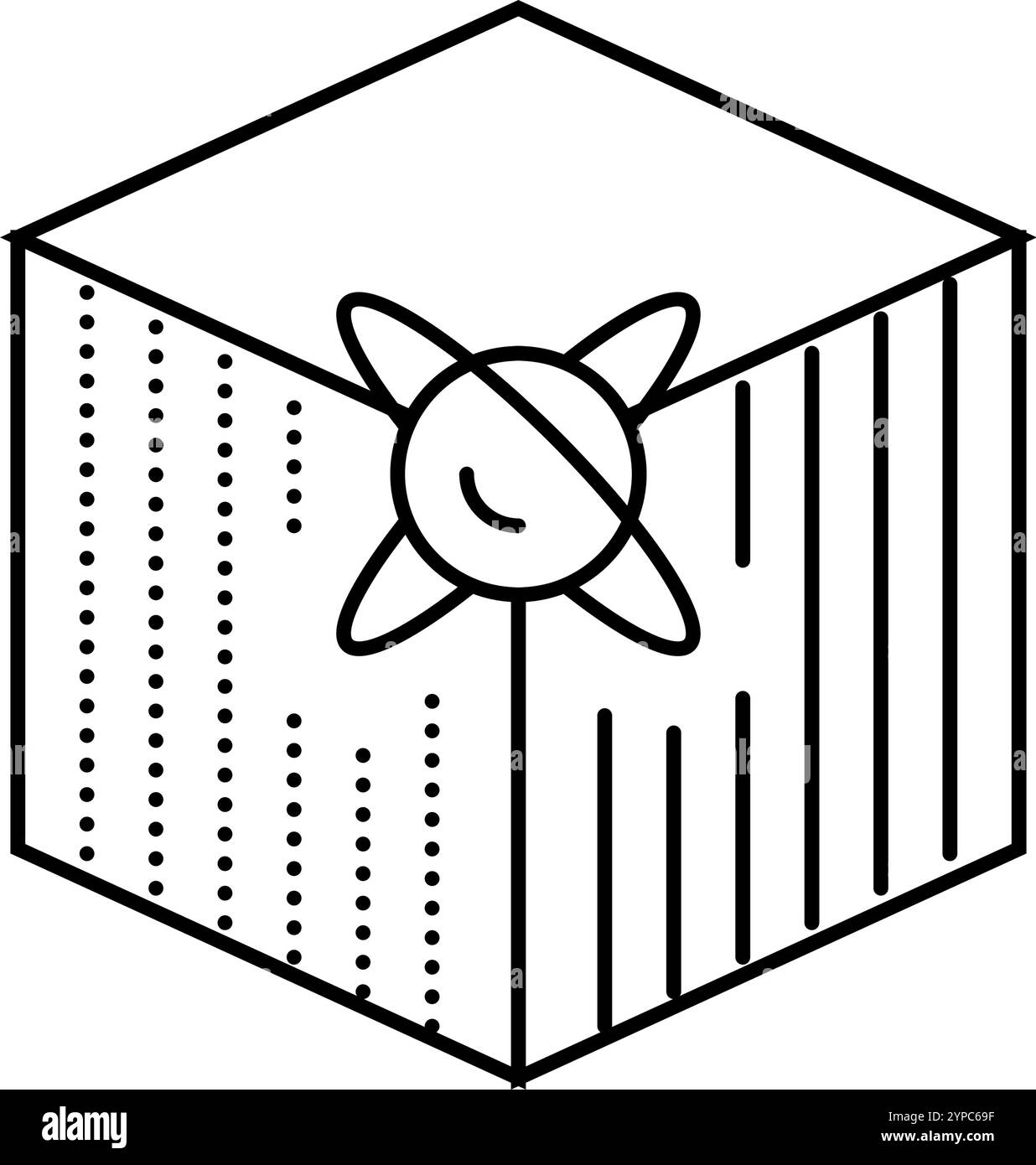 cryptography quantum technology line icon vector illustration Stock ...