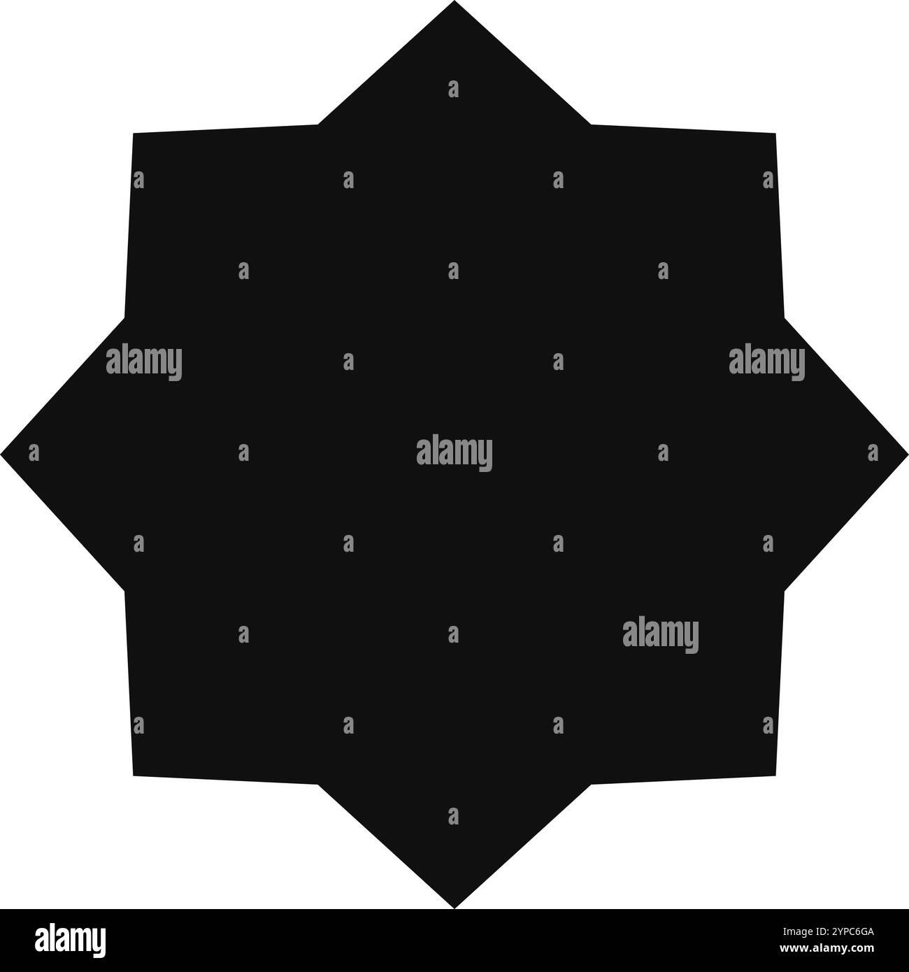 Eight pointed star composed of geometric shapes creates a striking ...