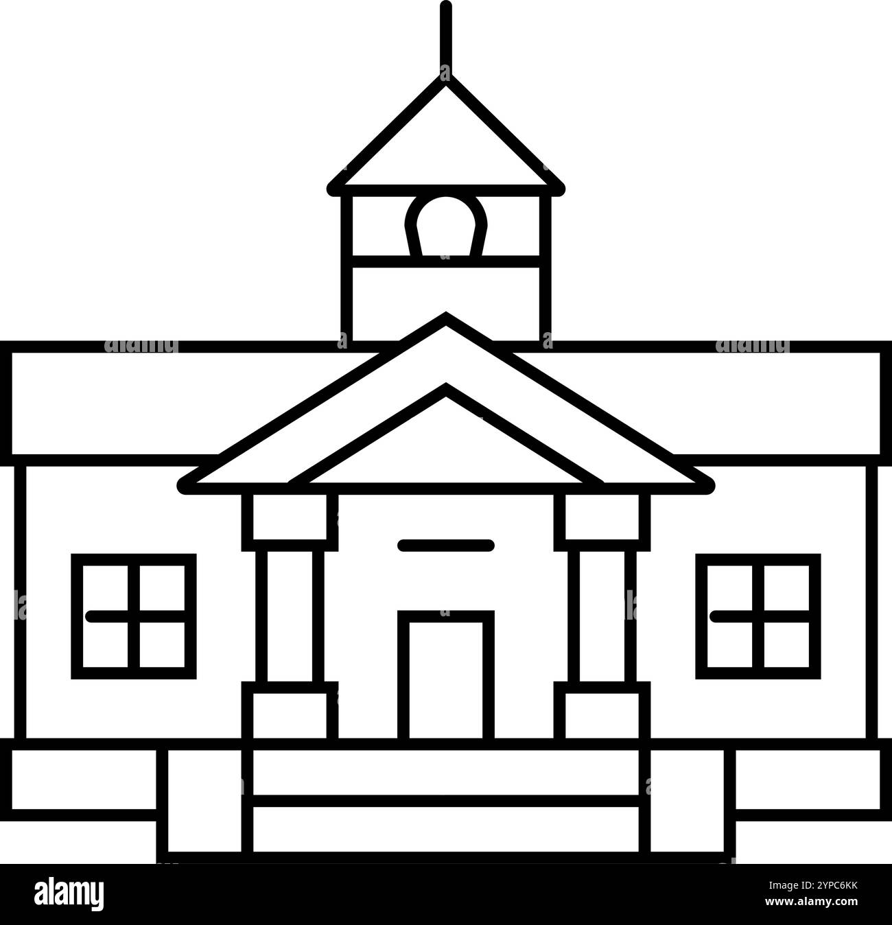 college school building line icon vector illustration Stock Vector ...