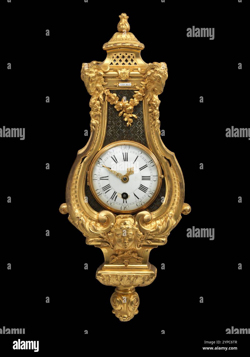 Antique Gilt Cartel Clock, Ornate, Decorative, 18th Century Stock Photo ...