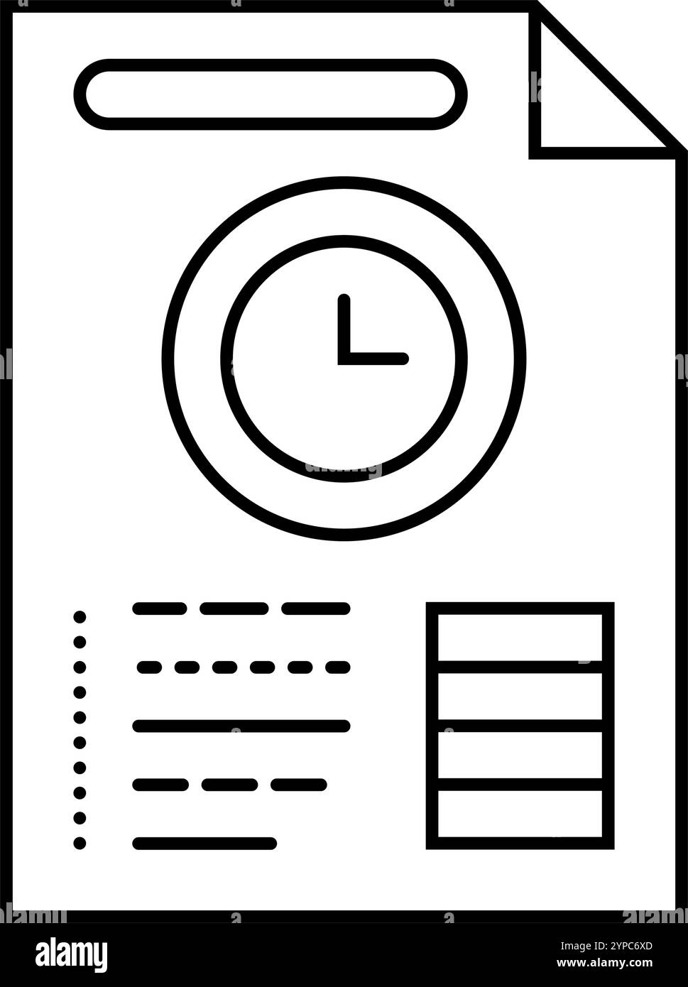 audit time management line icon vector illustration Stock Vector Image ...