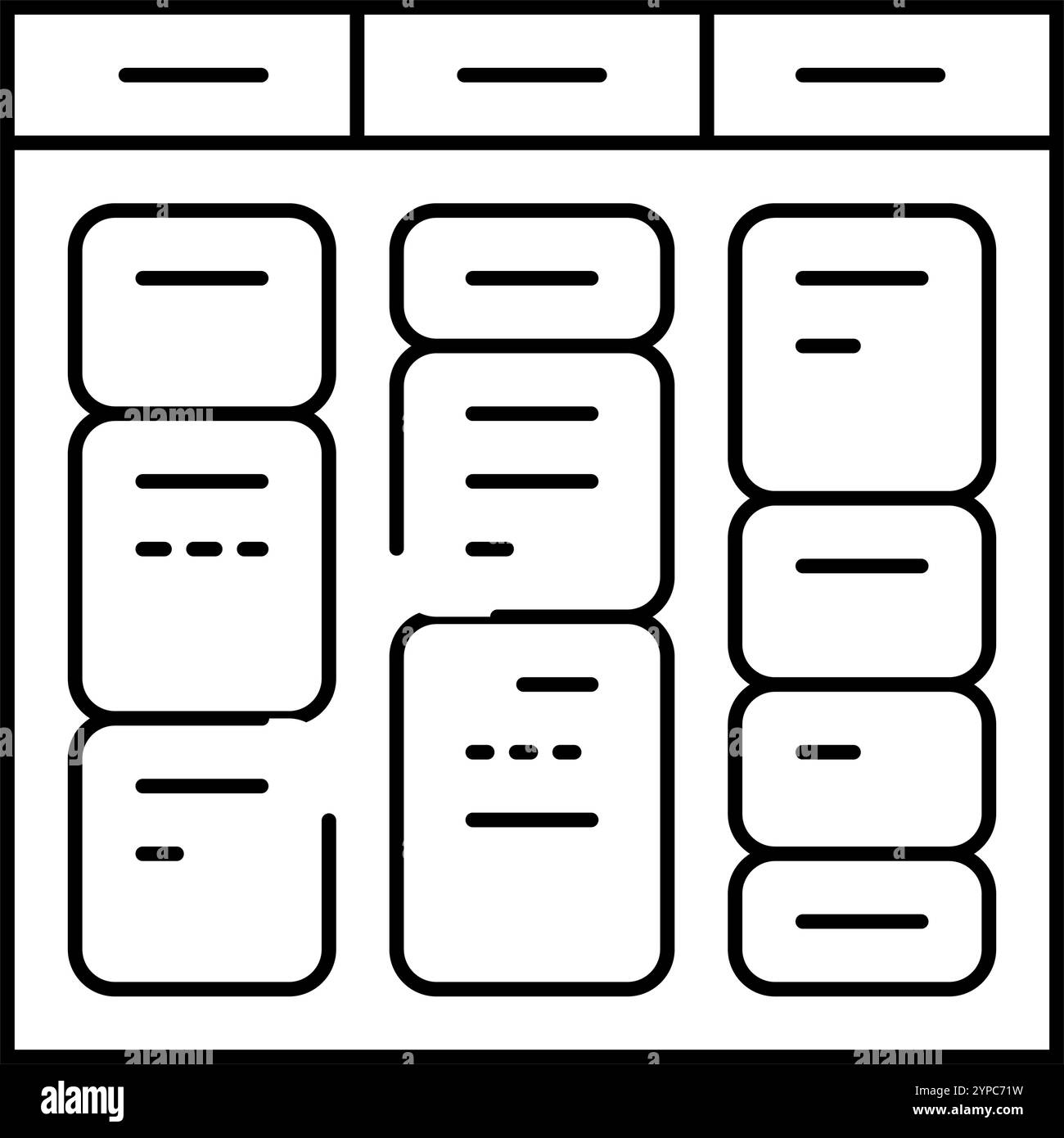 blocking time management line icon vector illustration Stock Vector ...