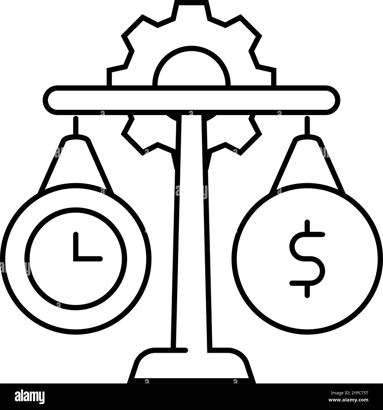 equity time management line icon vector illustration Stock Vector Image ...