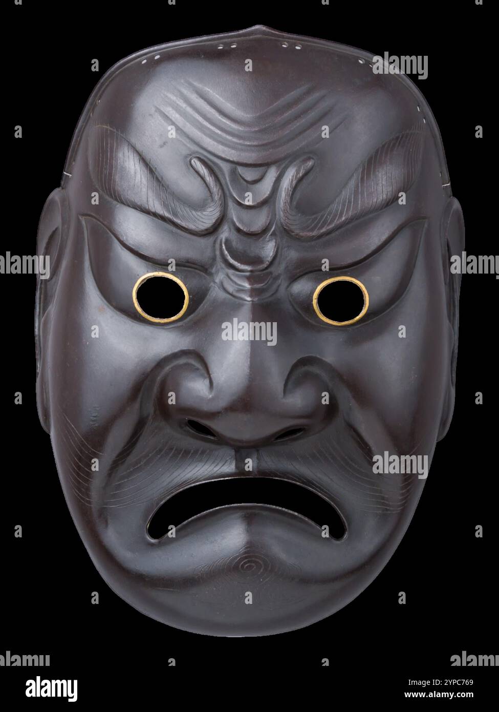 Grimacing Somen Noh Mask by Myochin Munesuke, early 18th century is a ...