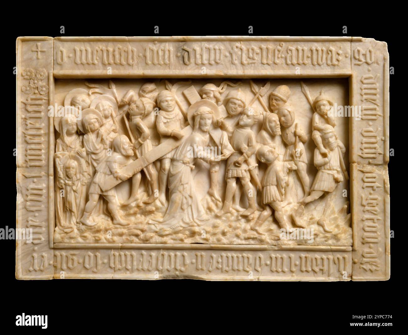 The Road to Calvary A Masterpiece of Gothic Ivory Sculpture Stock Photo ...