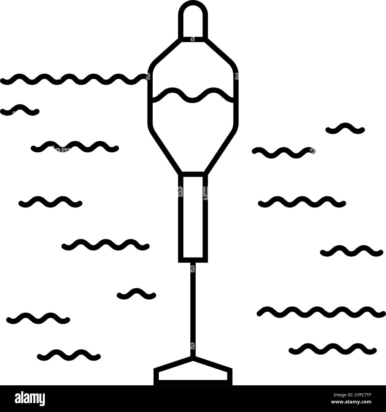 wave energy harvesting line icon vector illustration Stock Vector Image ...