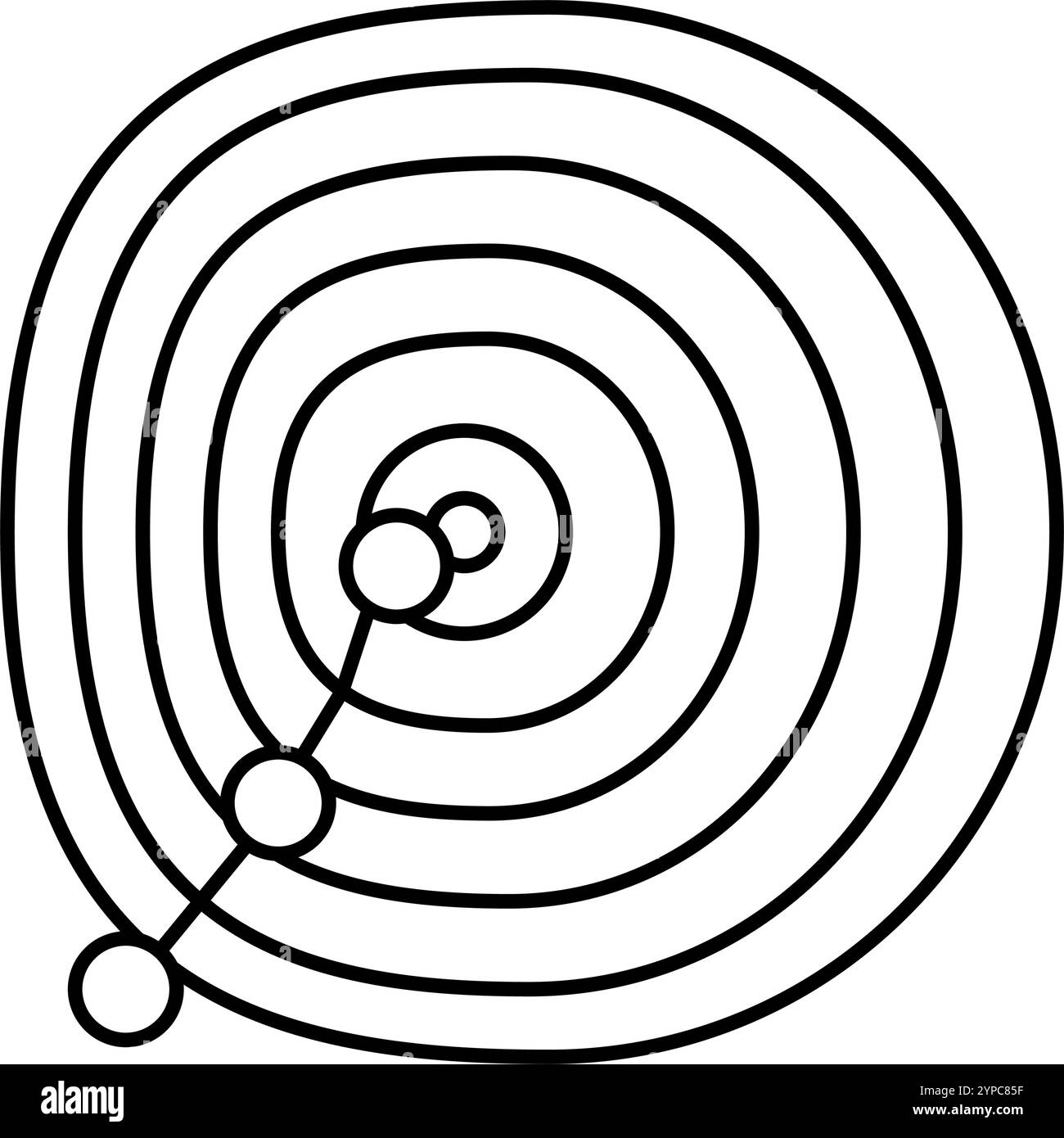 Gradient Descent Algorithm Line Icon Vector Illustration Stock Vector