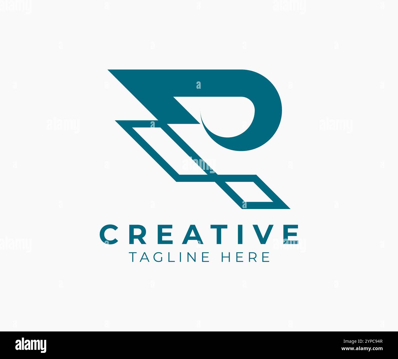 Abstract R letter initial logo template design for modern and creative ...