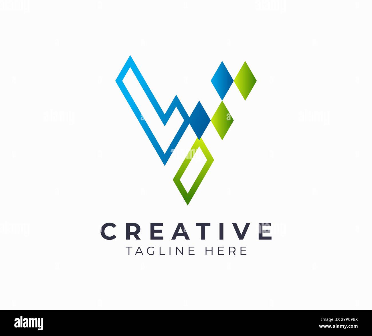 V shape logo template v Cut Out Stock Images & Pictures - Alamy