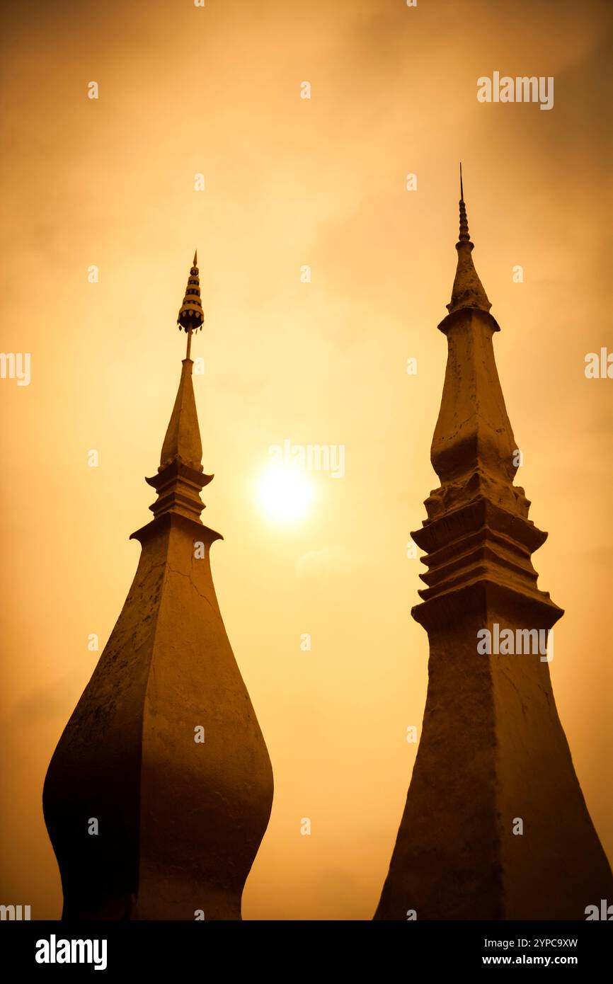 Stupa near Wat Sensoukharam temple, Luang Prabang, Laos, Southeast Asia ...