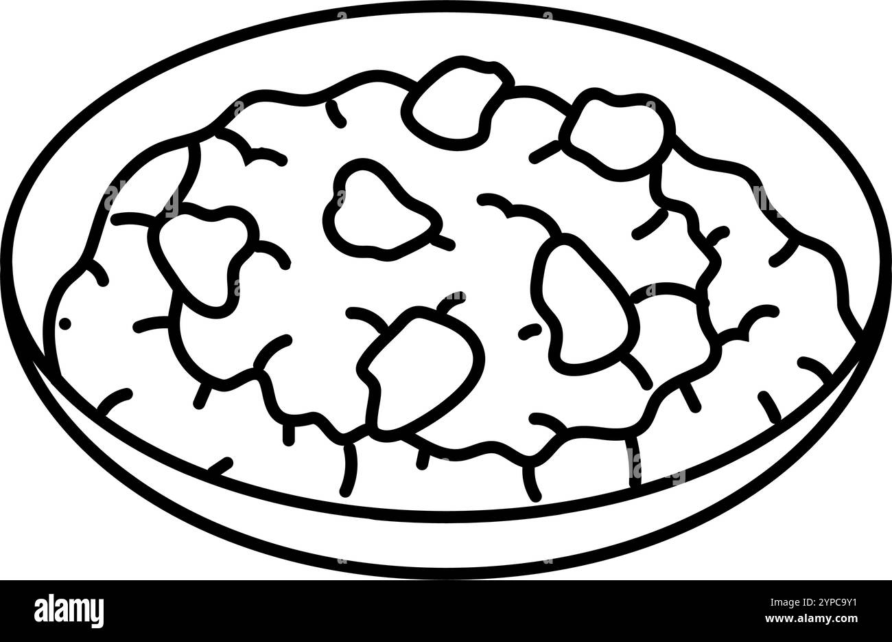 curry dish indian cuisine line icon vector illustration Stock Vector ...