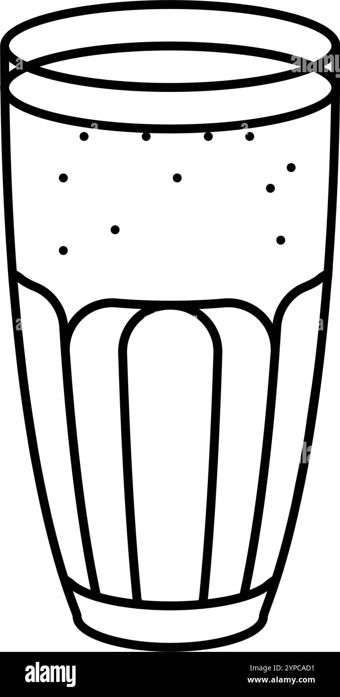 lassi drink indian cuisine line icon vector illustration Stock Vector ...