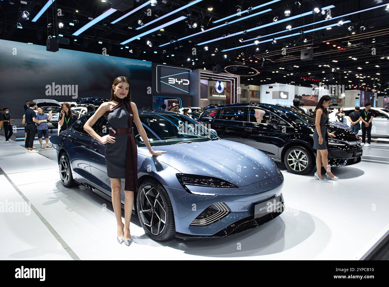 BYD car are displayed at The 41th Thailand International Motor Expo 2024 at IMPACT Challenger ...