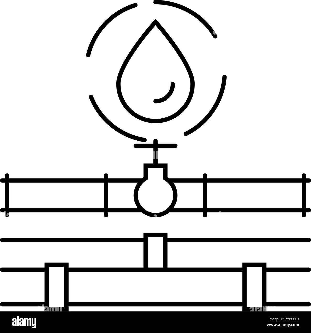 pipeline oil industry line icon vector illustration Stock Vector Image ...