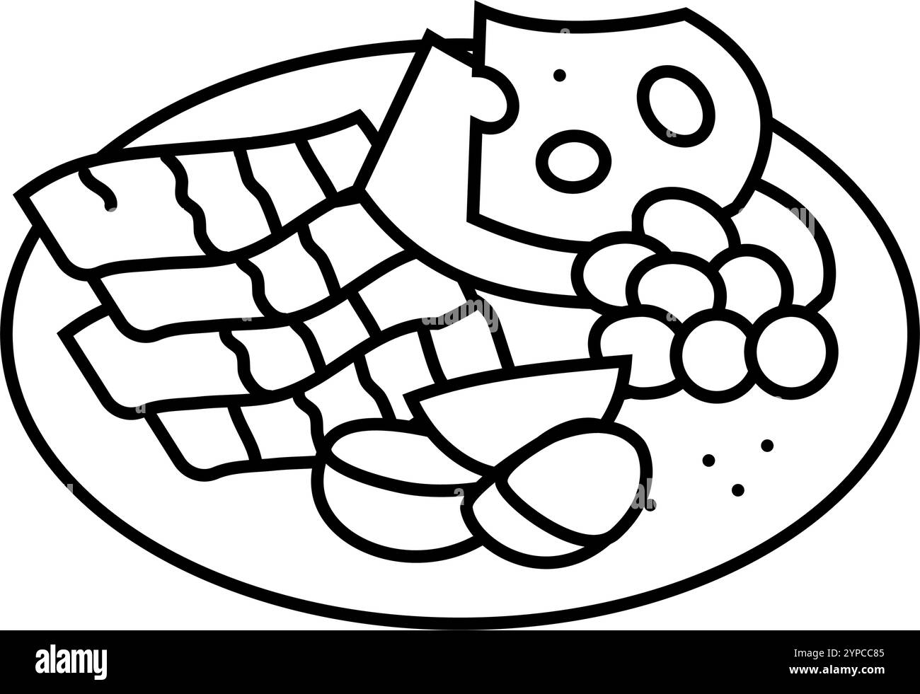 tapas selection spanish cuisine line icon vector illustration Stock ...