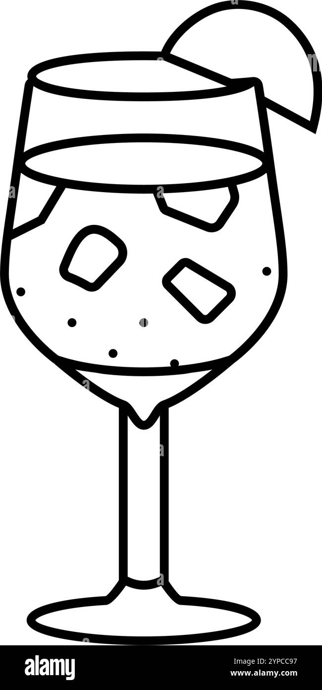 sangria glass spanish cuisine line icon vector illustration Stock ...