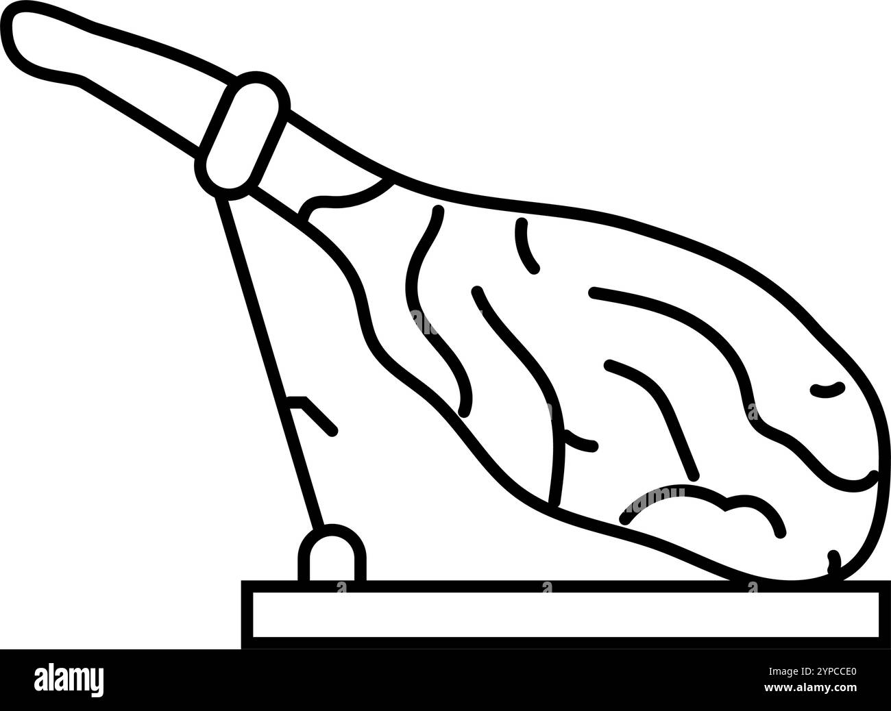 jamon iberico spanish cuisine line icon vector illustration Stock ...