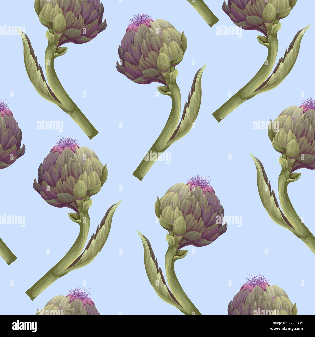 Seamless pattern with artichokes. Vector Stock Vector Image & Art - Alamy