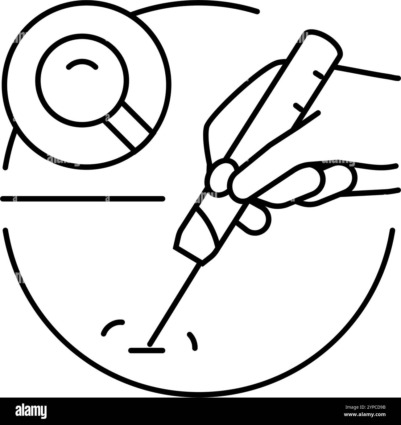 biopsy surgery doctor line icon vector illustration Stock Vector Image ...