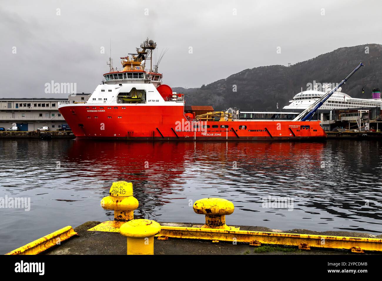 Offshore supply AHTS vessel Normand Sigma at Skoltegrunnskaien quay ...