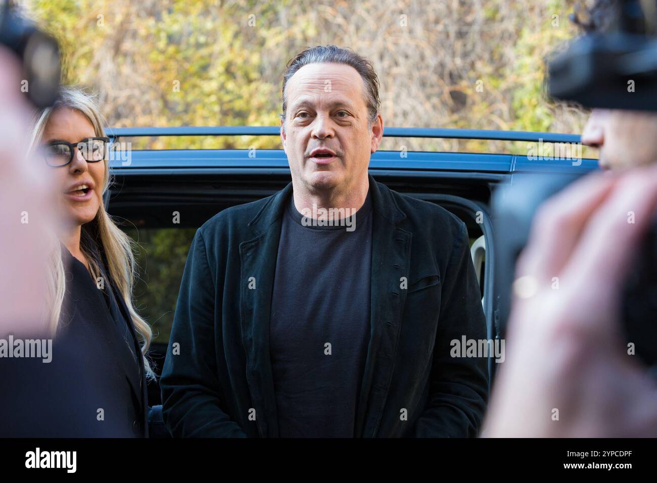 Turin, Italy. 29th Nov, 2024. American actor Vince Vaughn arrives at ...