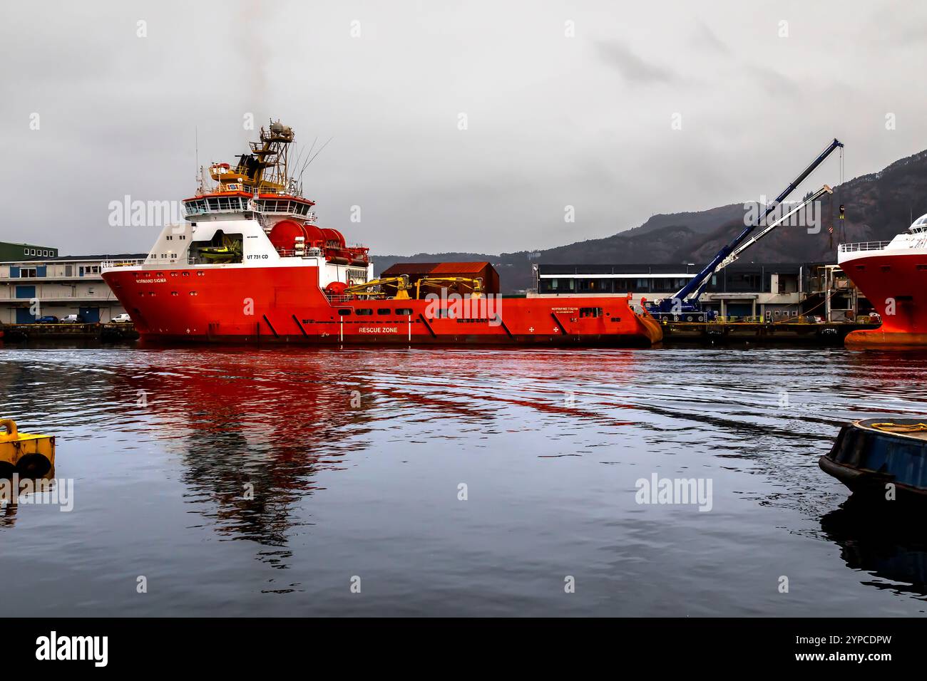 Offshore supply AHTS vessel Normand Sigma at Skoltegrunnskaien quay ...