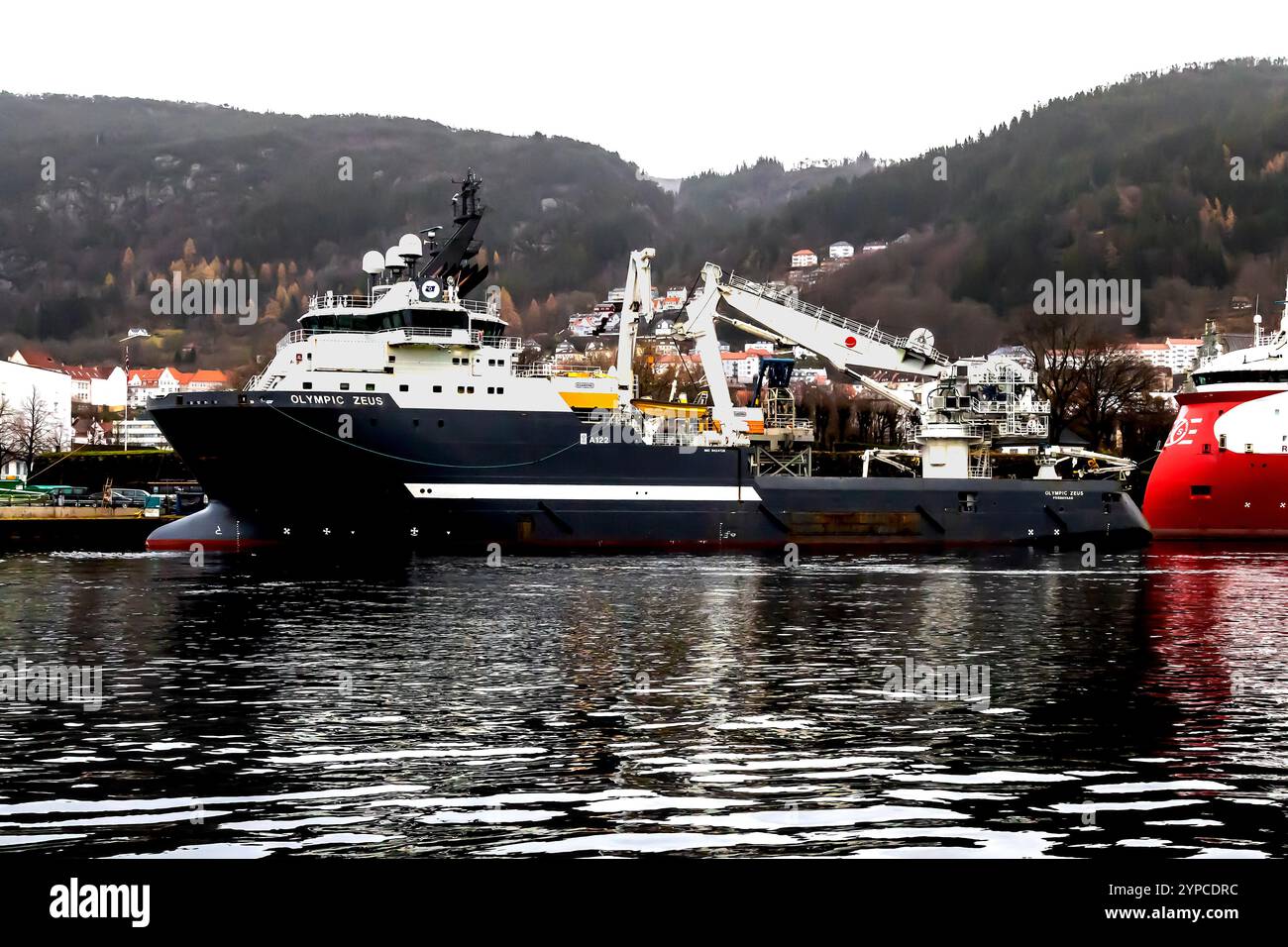 Offshore AHTS anchor handling and construction vessel Olympic Zeus at ...