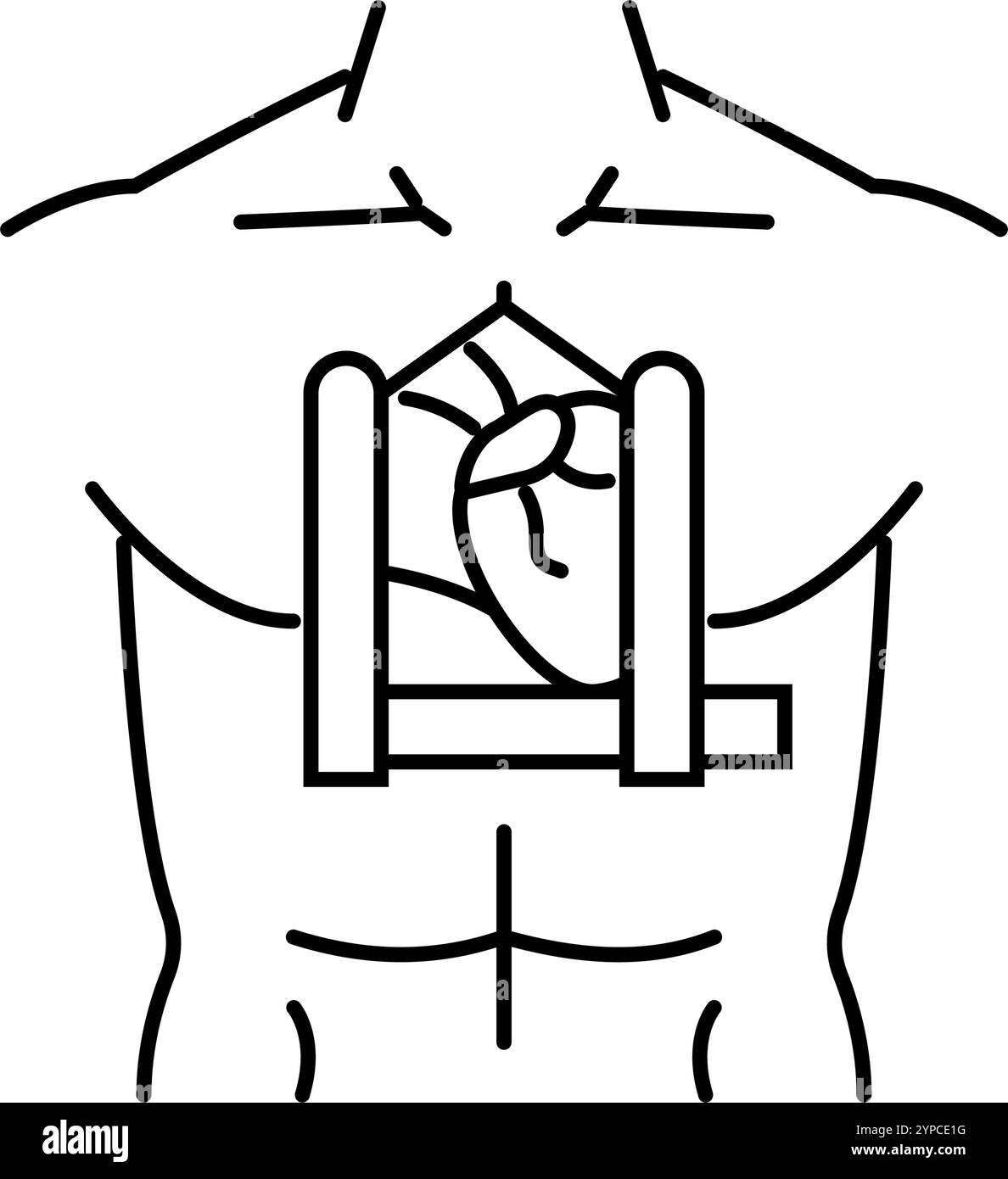 stent placement surgery hospital line icon vector. stent placement ...