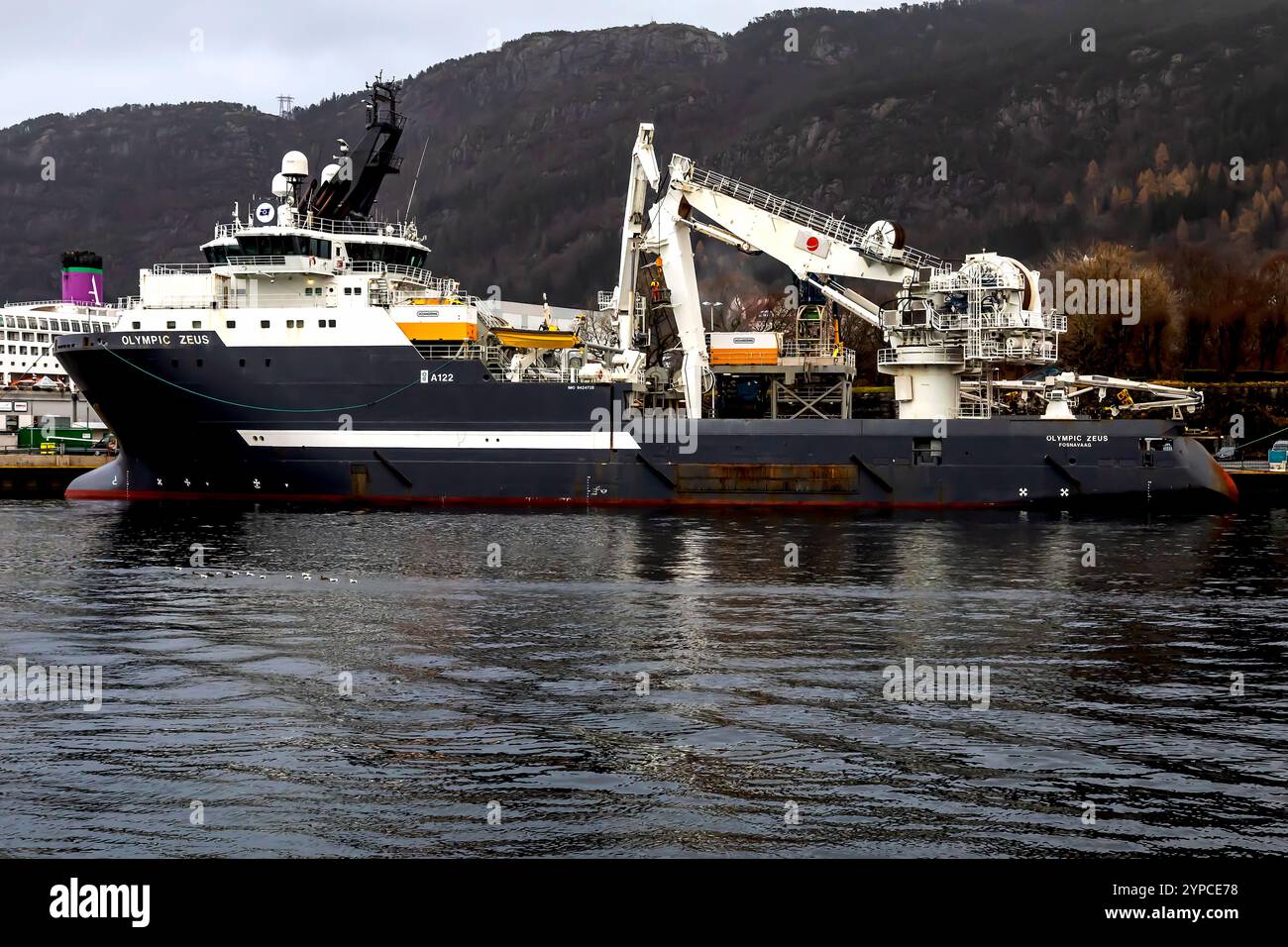 Offshore AHTS anchor handling and construction vessel Olympic Zeus at ...