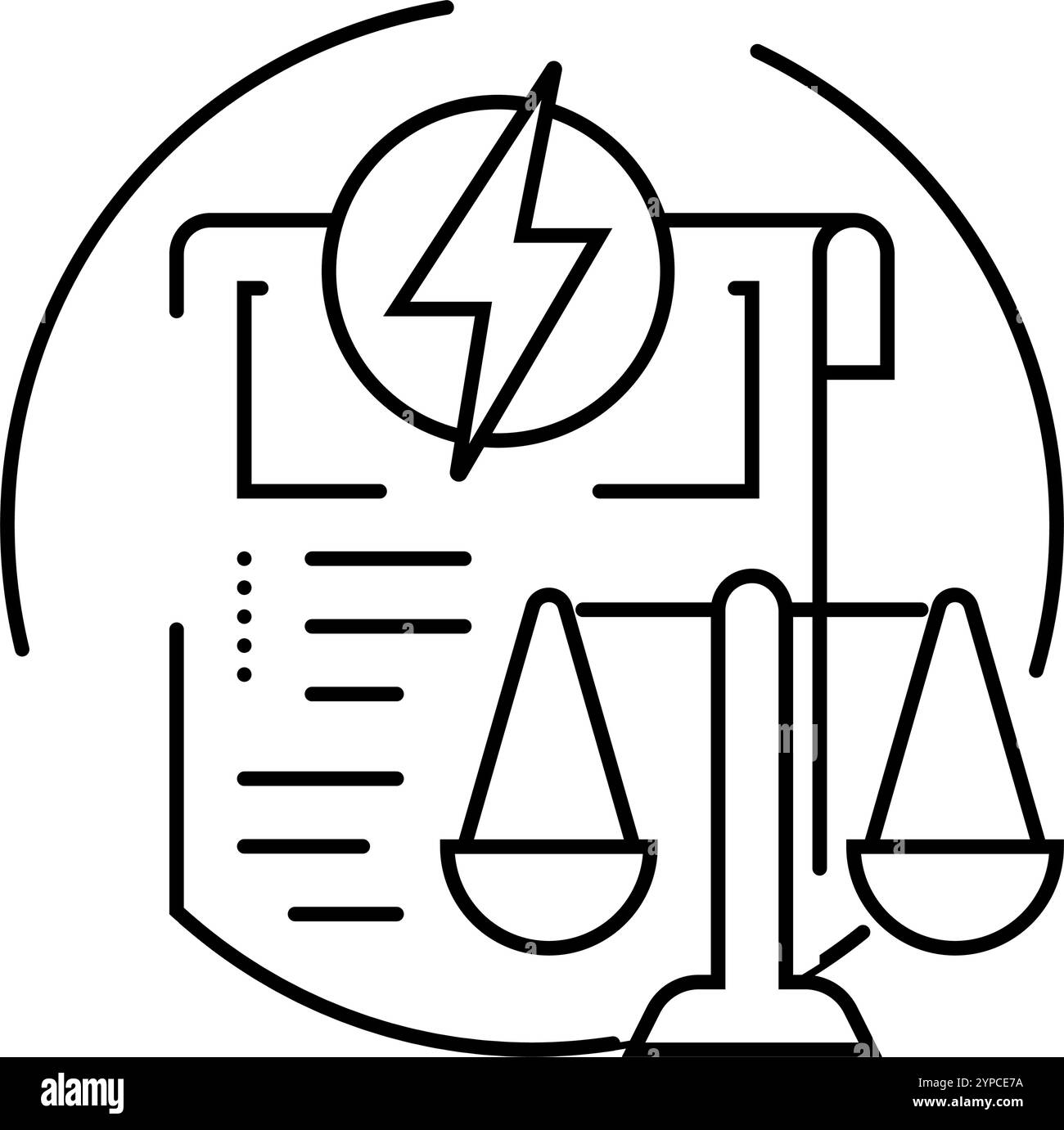 legislation energy policy line icon vector illustration Stock Vector ...