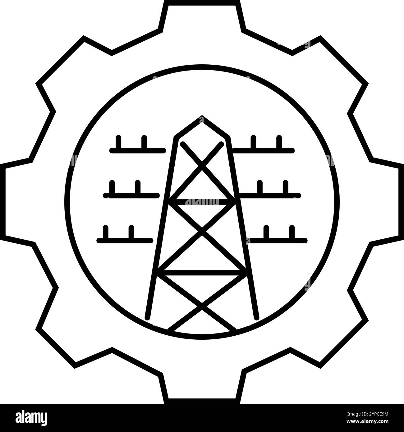 grid modernization energy policy line icon vector illustration Stock ...