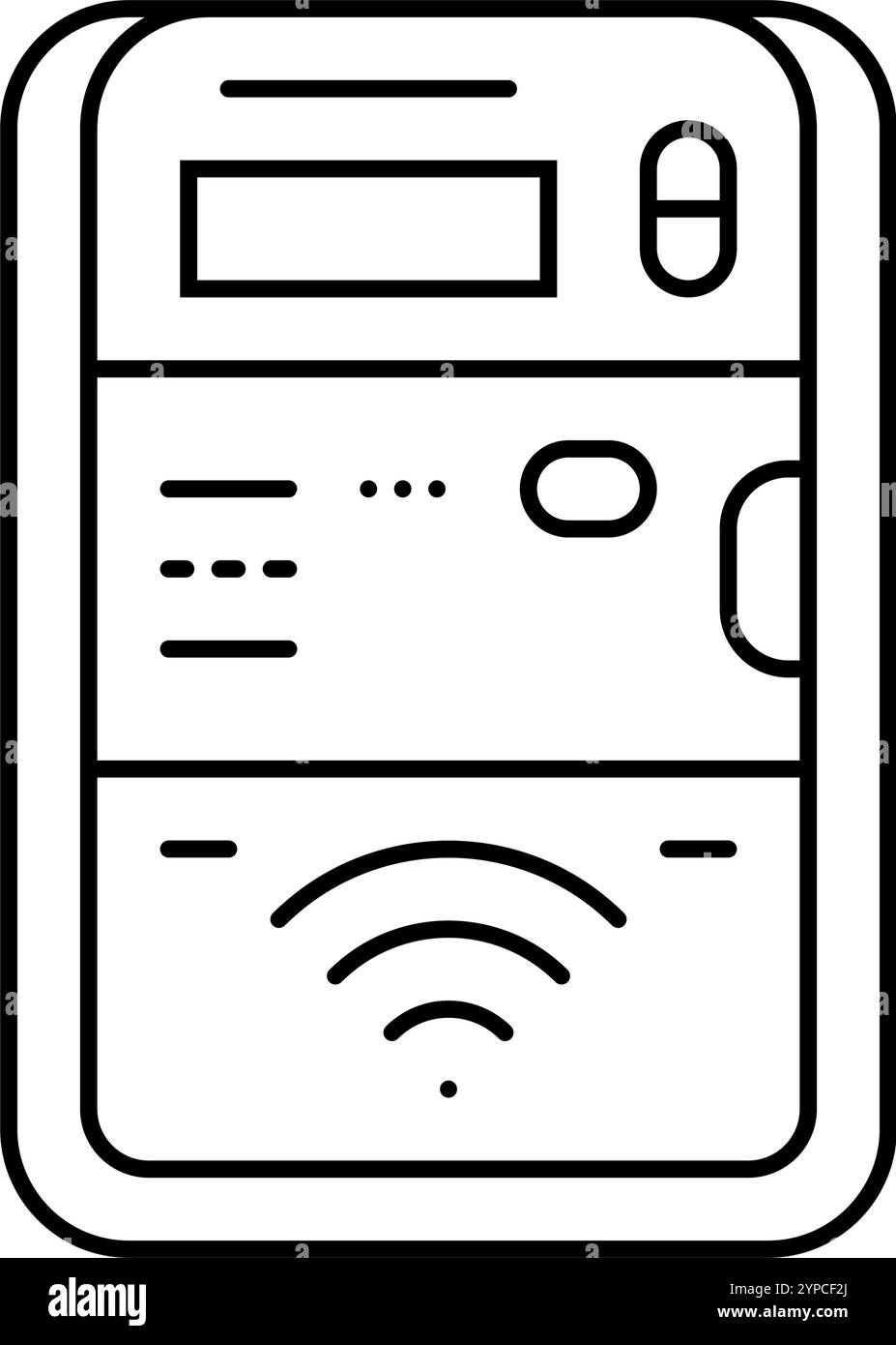smart metering energy policy line icon vector illustration Stock Vector ...
