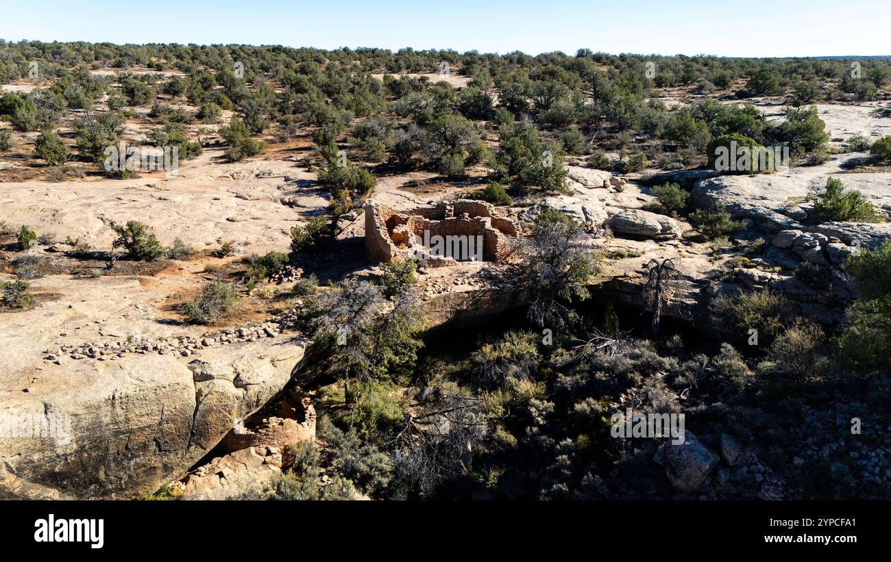 Aerial photograph of Horseshoe House at the Horseshoe Canyon Unit of ...