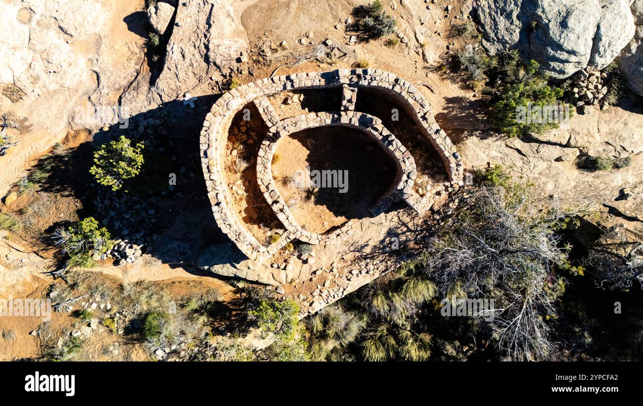 Aerial photograph of Horseshoe House at the Horseshoe Canyon Unit of ...