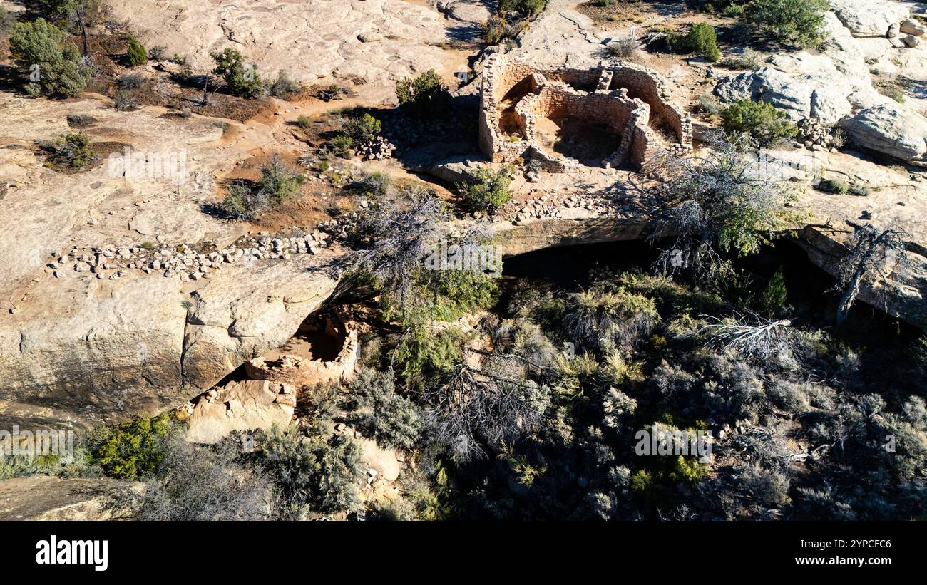 Aerial photograph of Horseshoe House at the Horseshoe Canyon Unit of ...