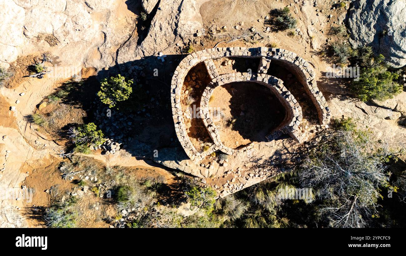 Aerial photograph of Horseshoe House at the Horseshoe Canyon Unit of ...