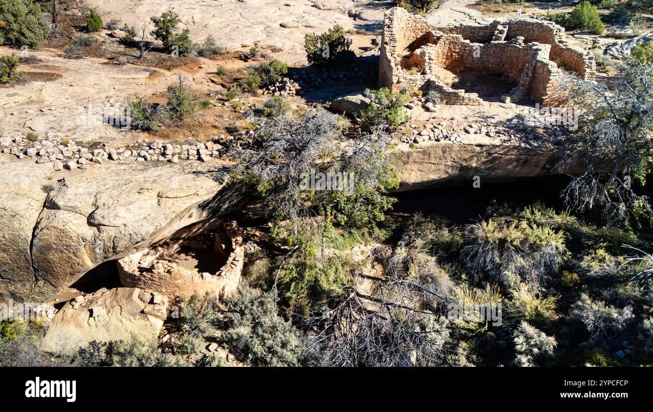 Aerial photograph of Horseshoe House at the Horseshoe Canyon Unit of ...