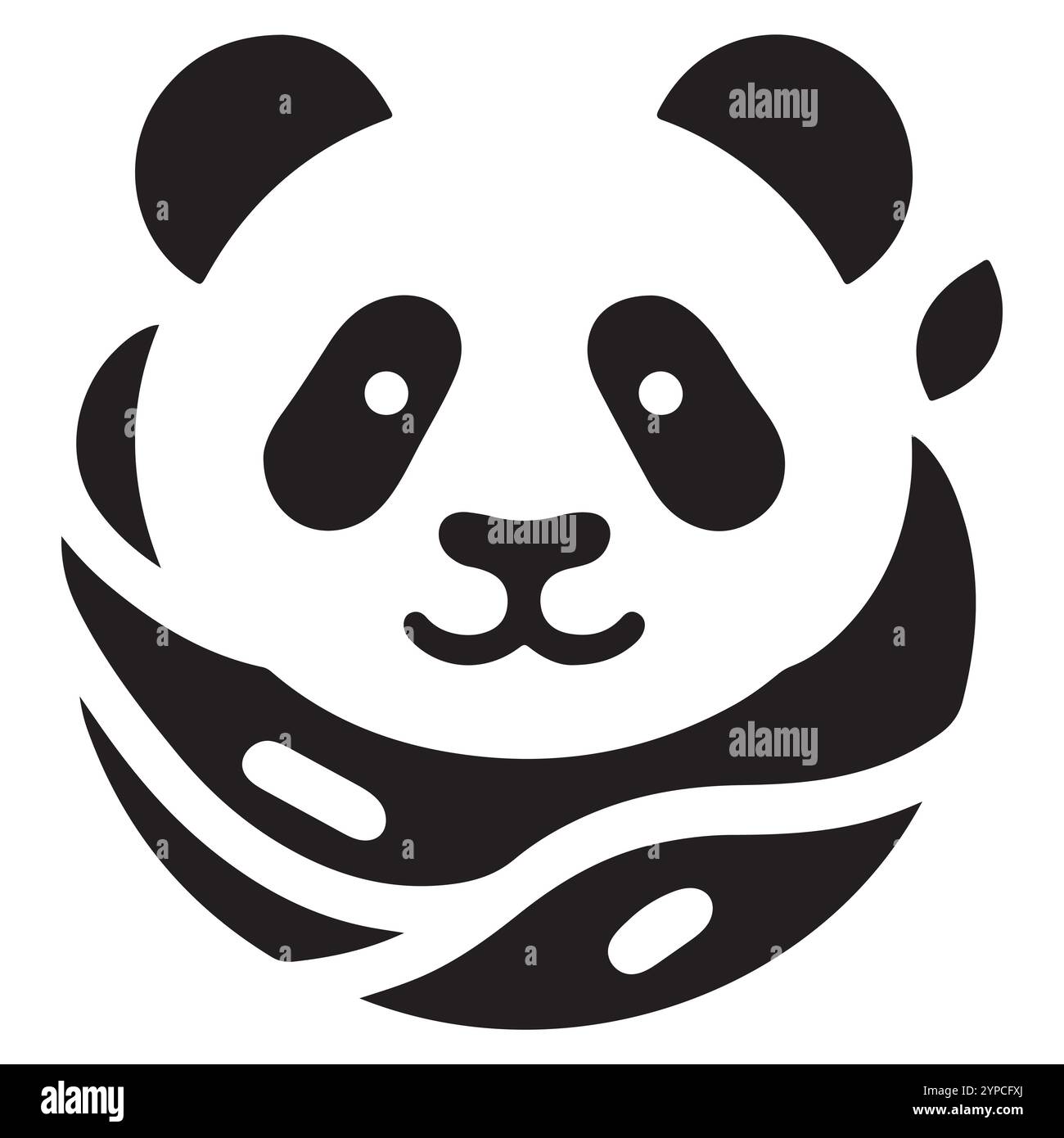 Adorable Panda Icon Vector Illustration On White Background Stock ...