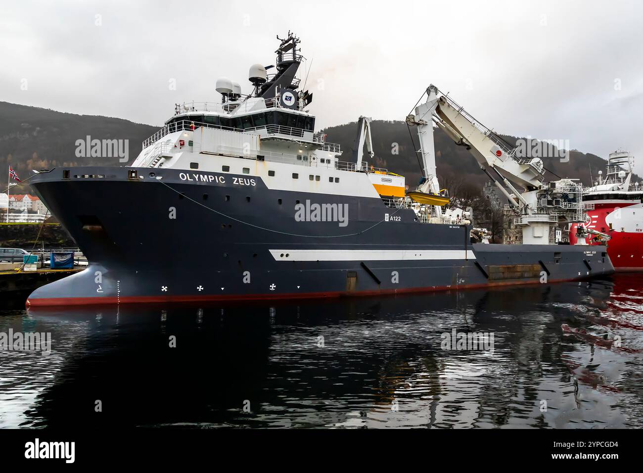 Offshore AHTS anchor handling and construction vessel Olympic Zeus at ...