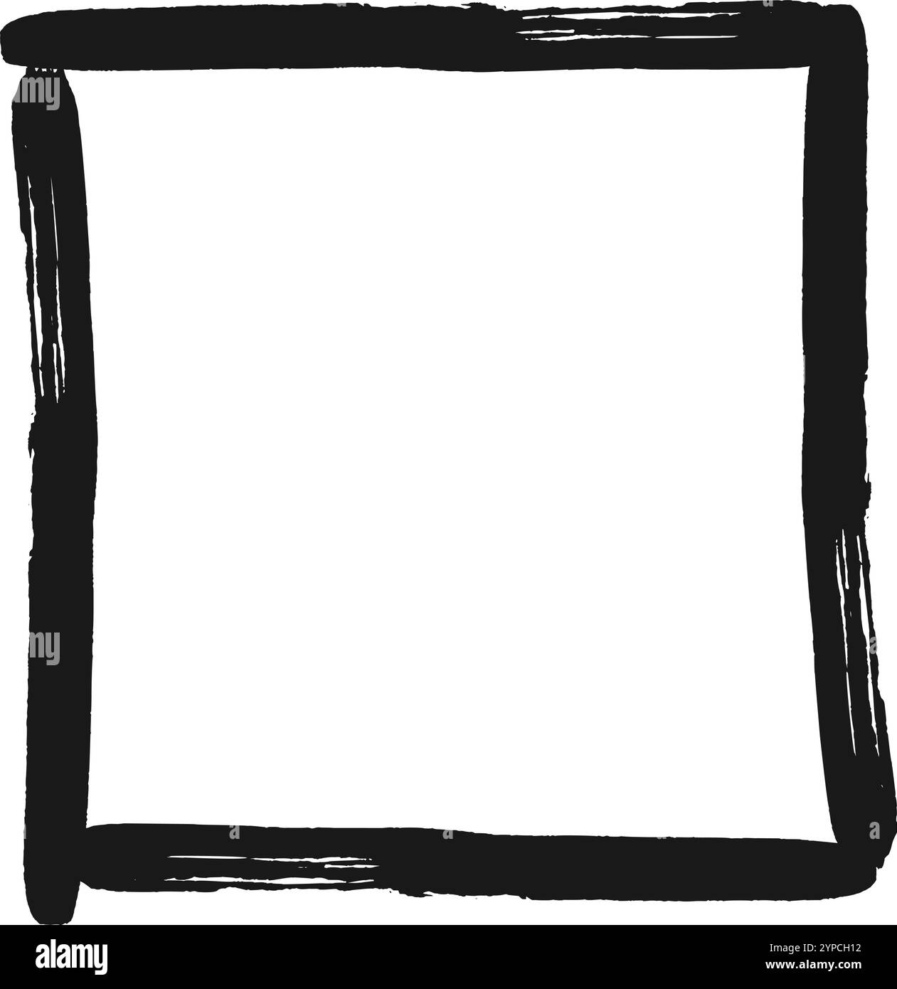 Hand drawn square border adds a touch of artistic flair, creating a ...