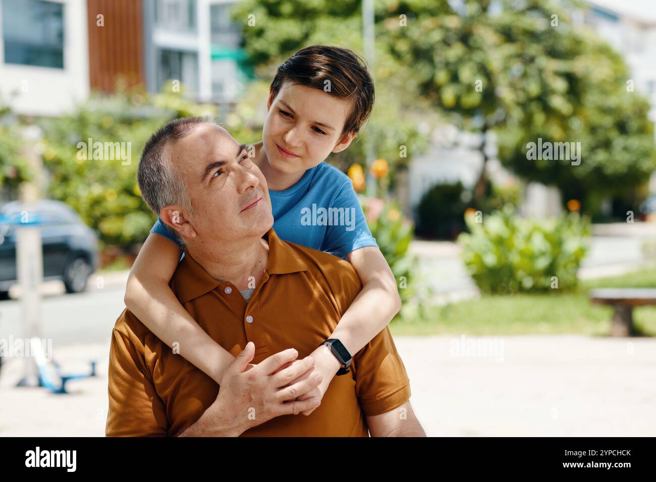 Granddad Spending Time With His Grandchild Stock Photo - Alamy