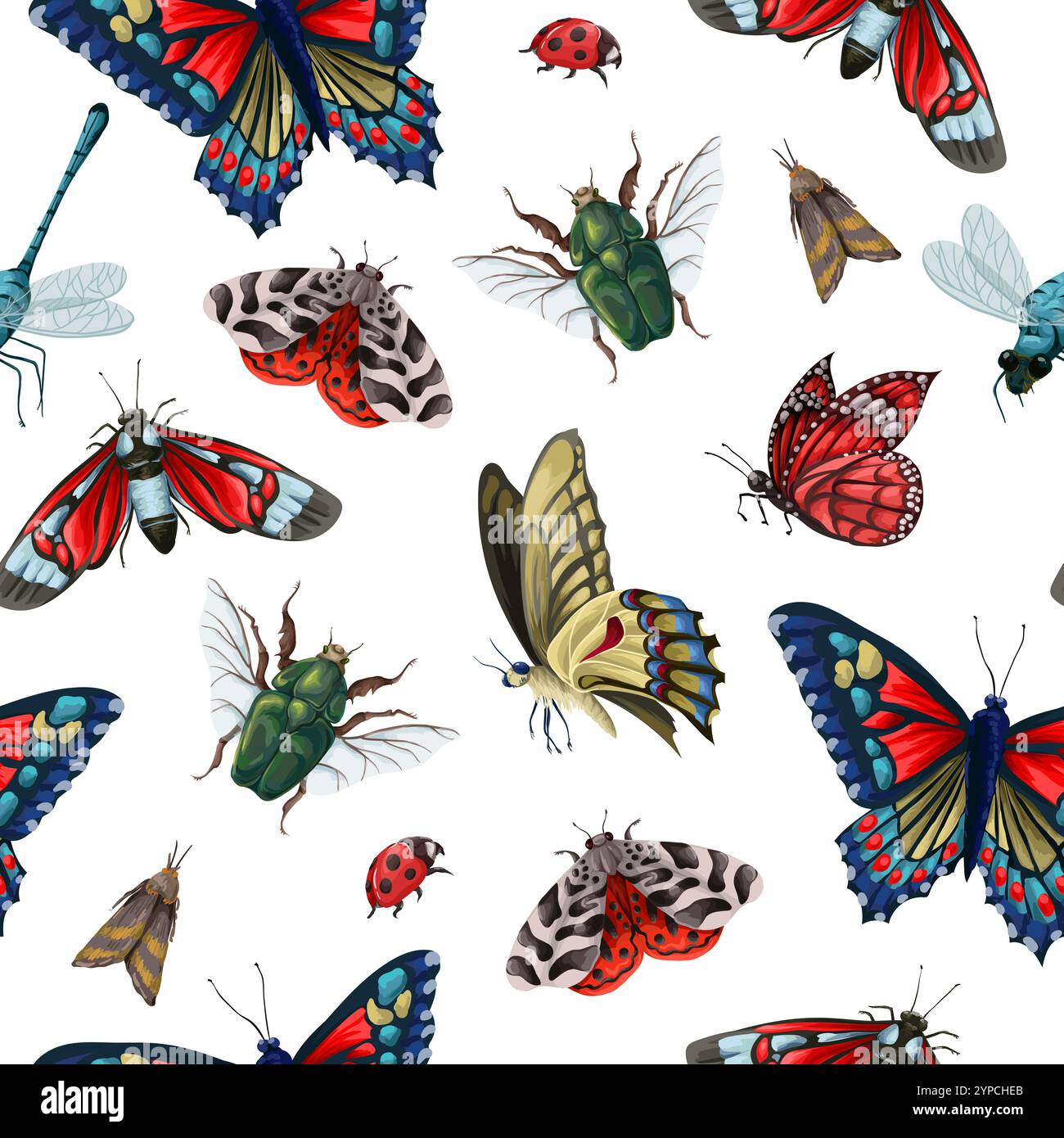 Different insects set butterfly hi-res stock photography and images - Alamy