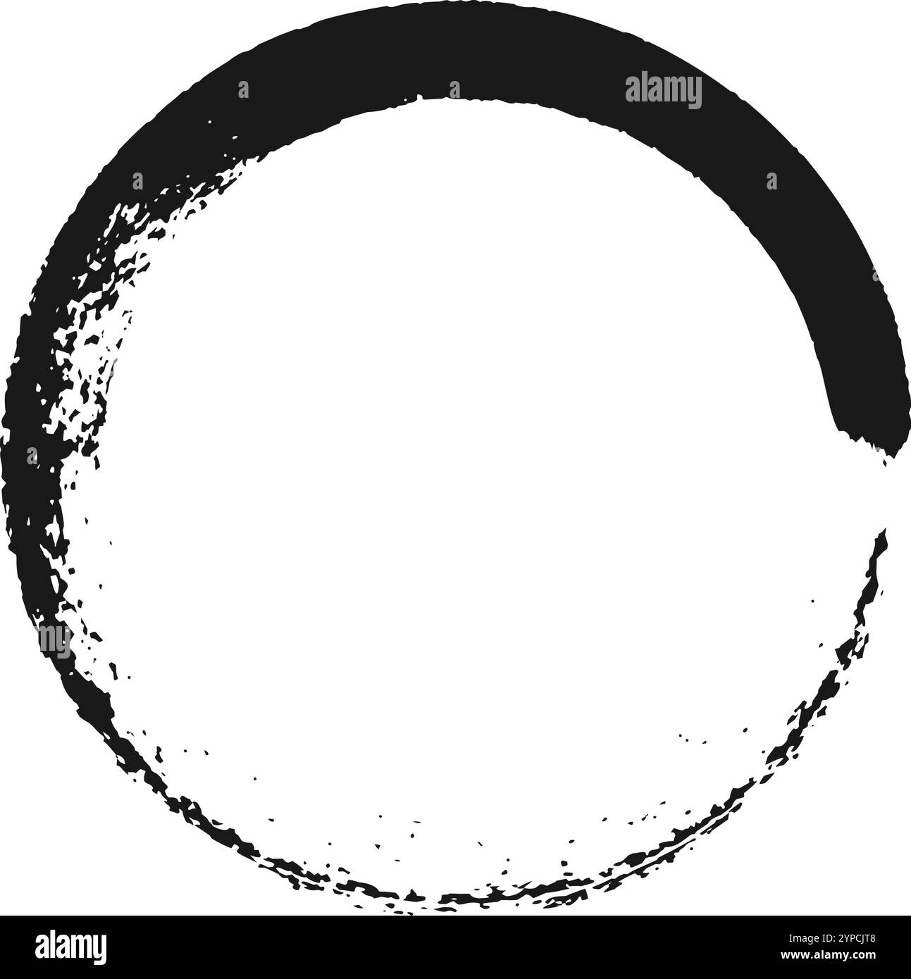 Hand drawn black enso zen circle is creating a beautiful and powerful ...