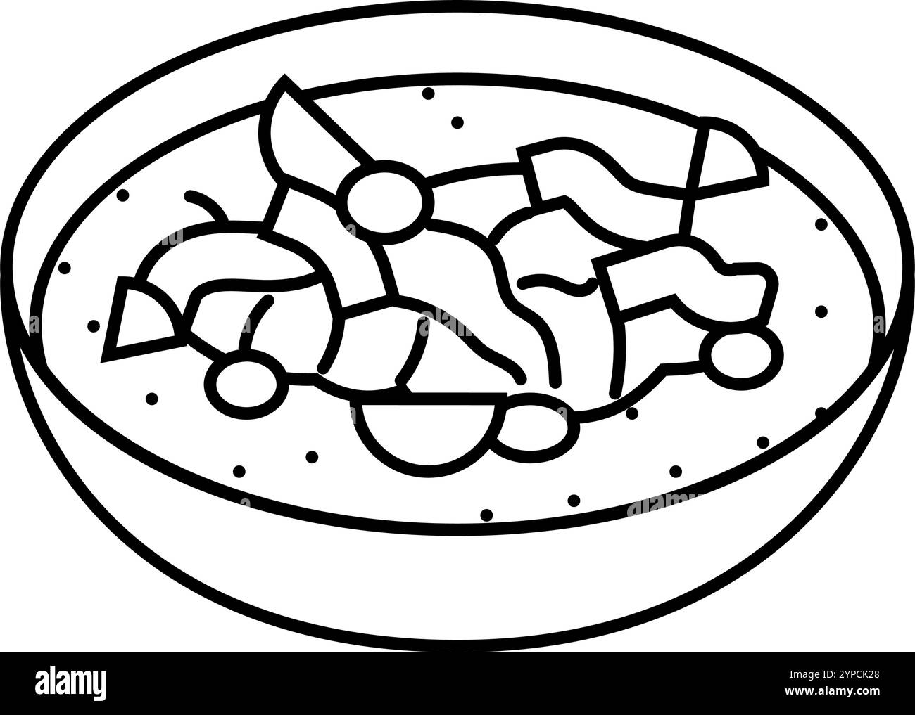 red curry thai cuisine line icon vector illustration Stock Vector Image ...