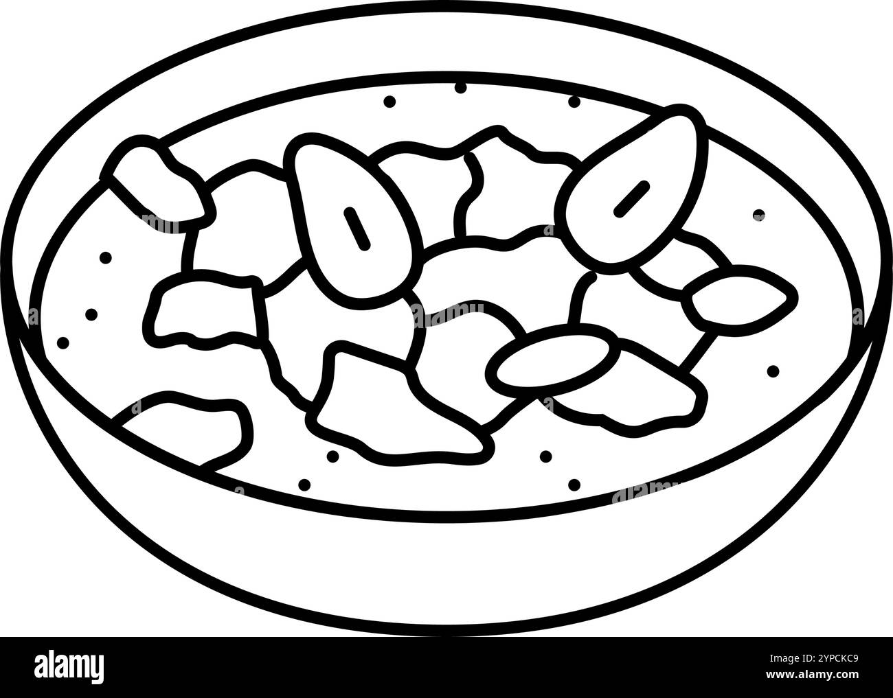 panang curry thai cuisine line icon vector illustration Stock Vector ...