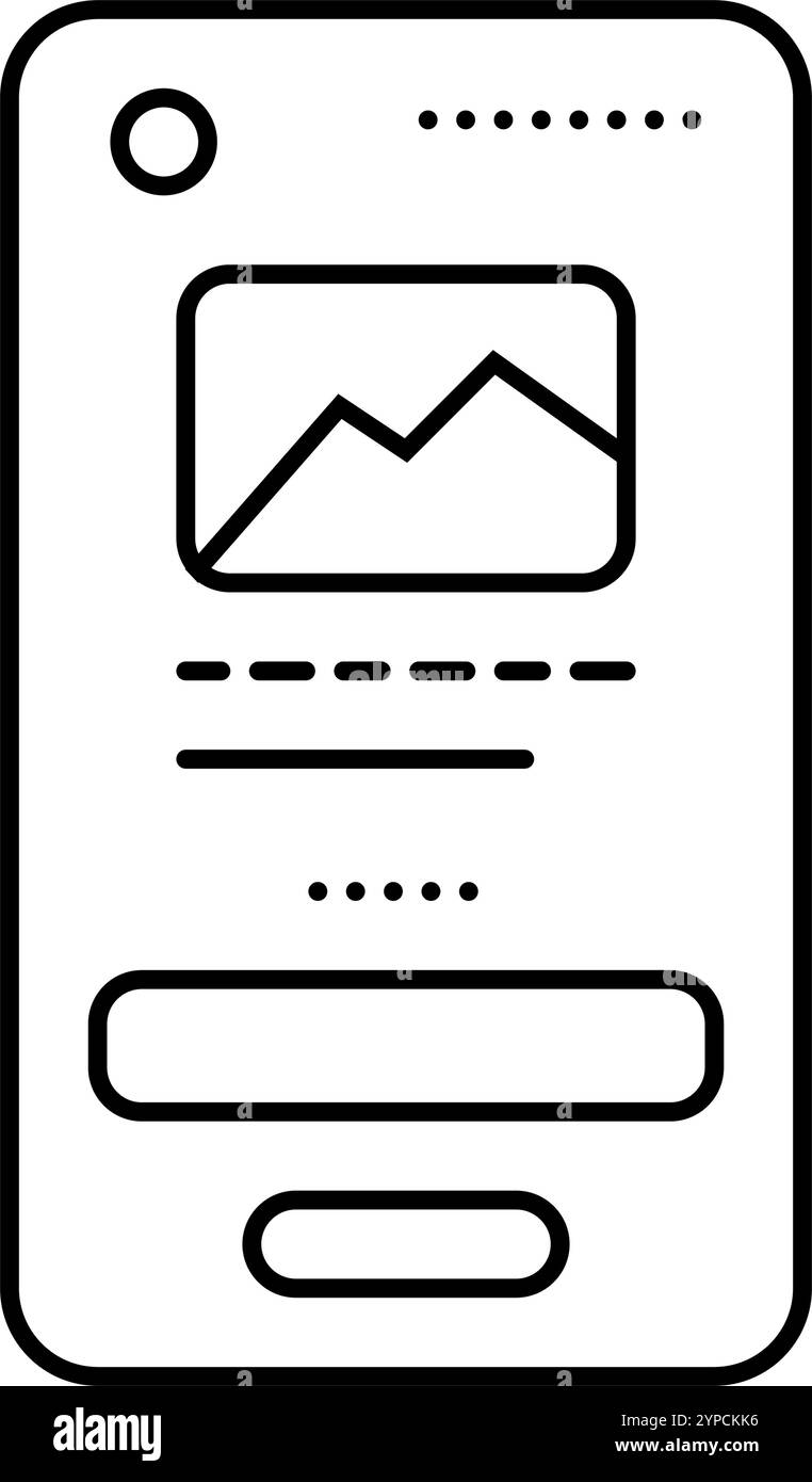 mockup ux ui design line icon vector illustration Stock Vector Image & Art - Alamy