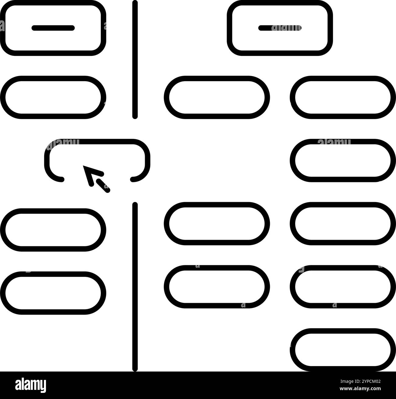 card sorting ux ui design line icon vector illustration Stock Vector ...