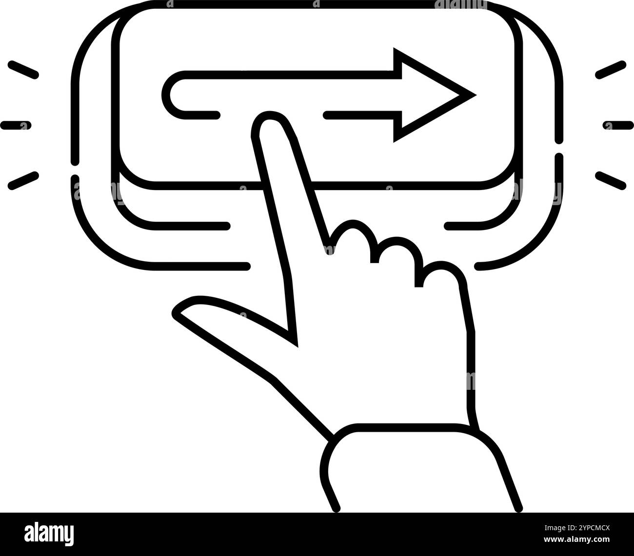 affordance ux ui design line icon vector illustration Stock Vector ...