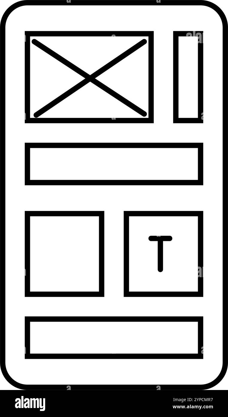 App icon sketch grid hi-res stock photography and images - Alamy