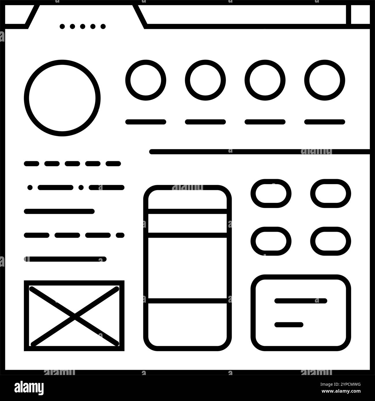 style guide ux ui design line icon vector illustration Stock Vector Image & Art - Alamy